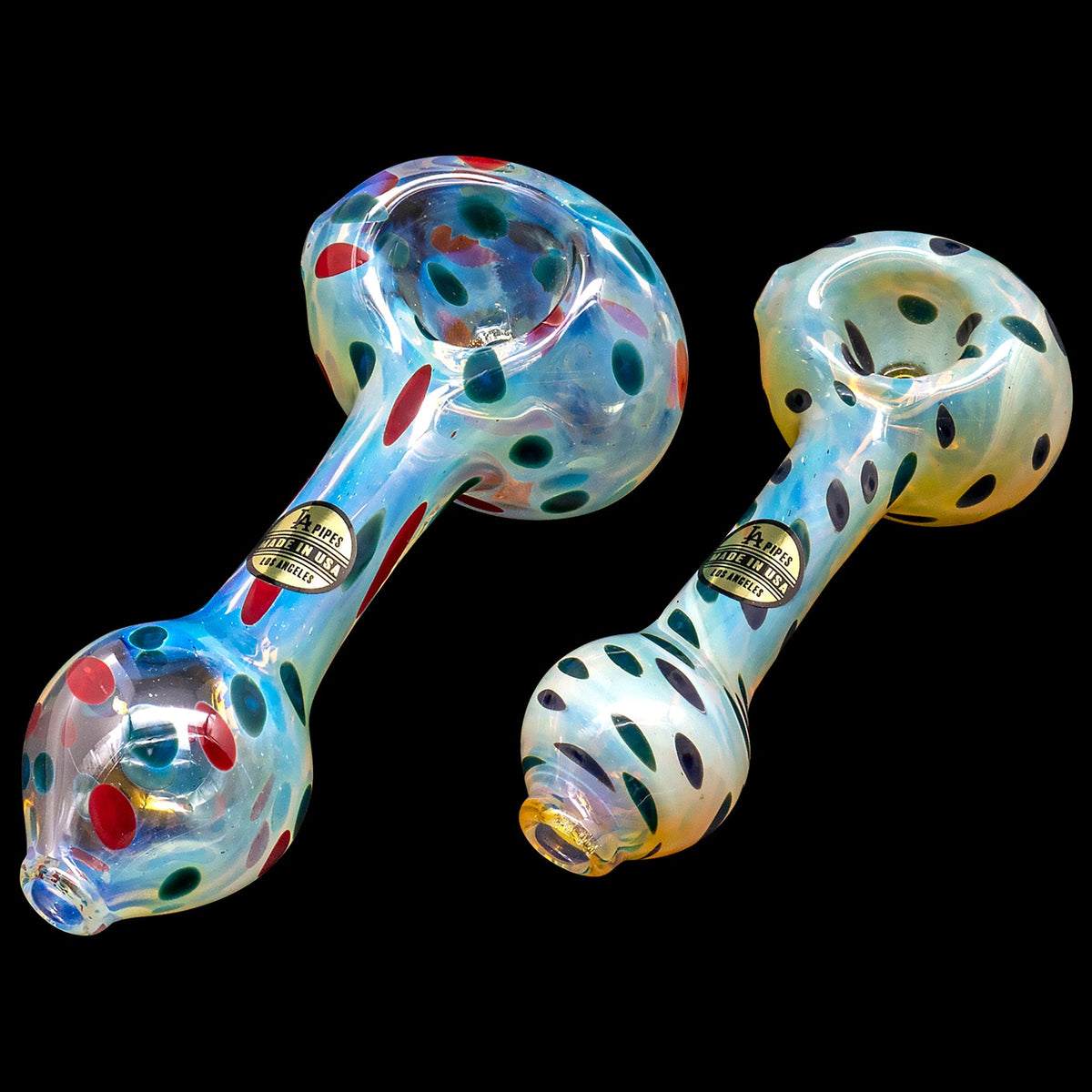 "Polka Dot" Glass Spoon Pipe – Glass City Pipes