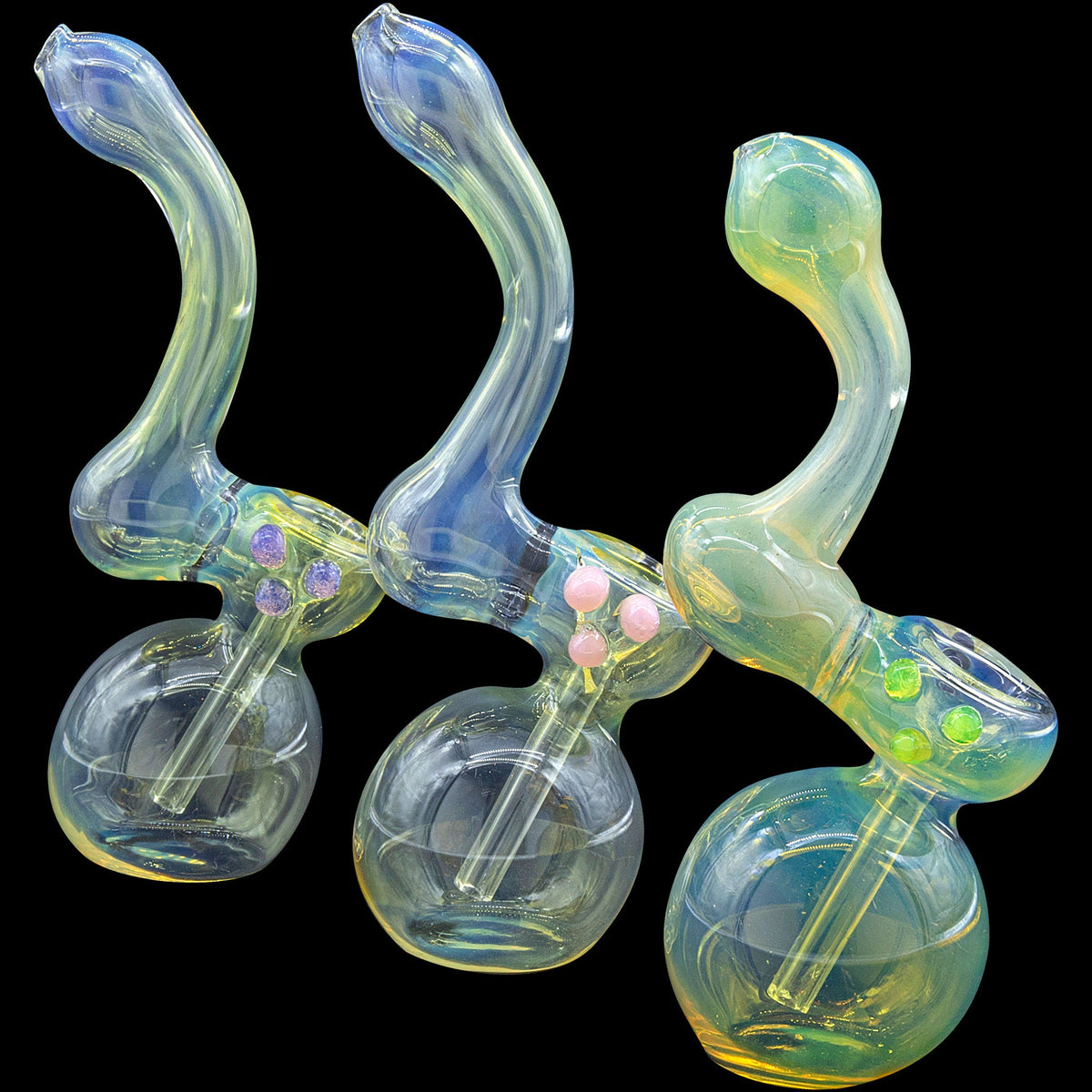 "Silver Sherlock" Fumed Sherlock Bubbler Pipe (Various Colors) – Glass ...