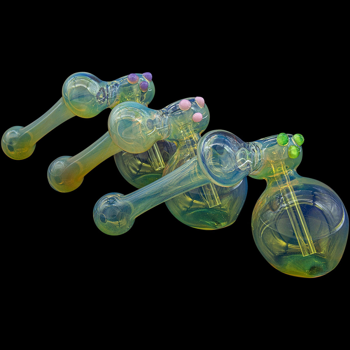 "Silver Sidecar" Fumed Hammer Sidecar Pipe (Various Colors) – Glass ...