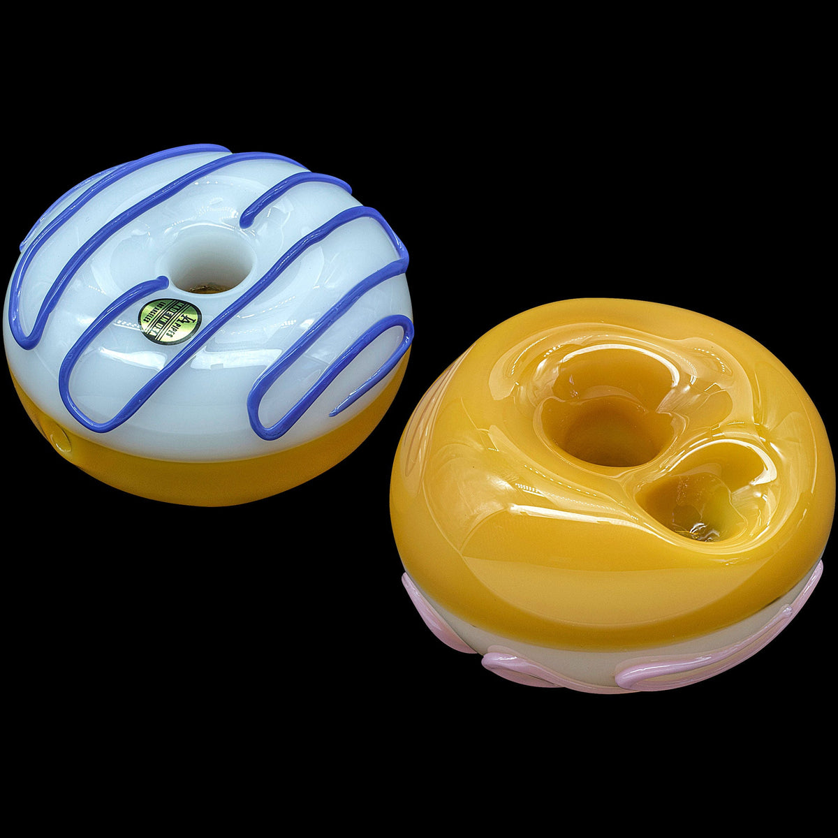 "Frosted Donut" Glass Pipe – Glass City Pipes