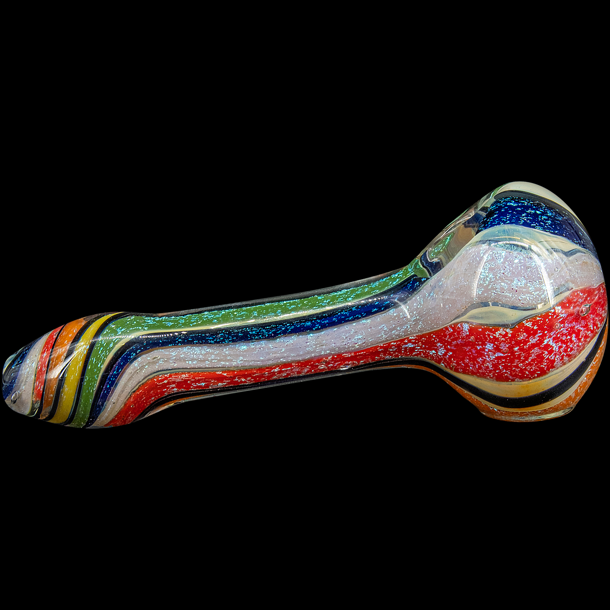 Rainbow Dichroic Glass Spoon Pipe – Glass City Pipes