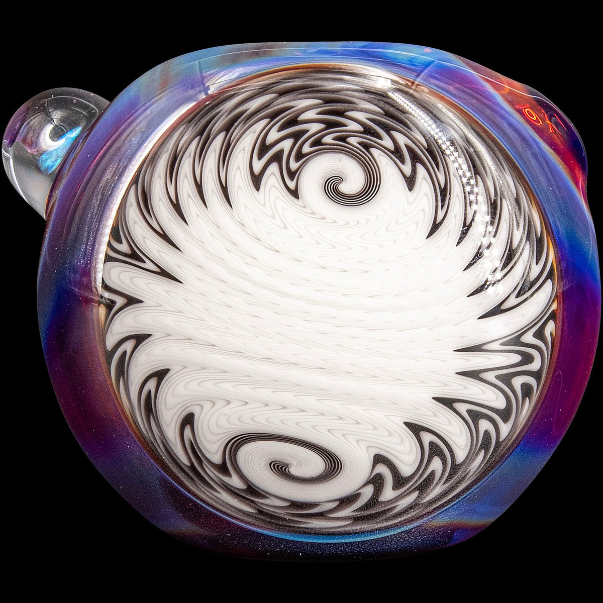 Black and White Reversal and Opal Marble Glass Spoon Pipe by Chris Lez ...