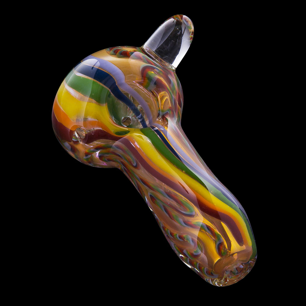 "Rainbow Gold" Fumed Marble Pipe – Glass City Pipes