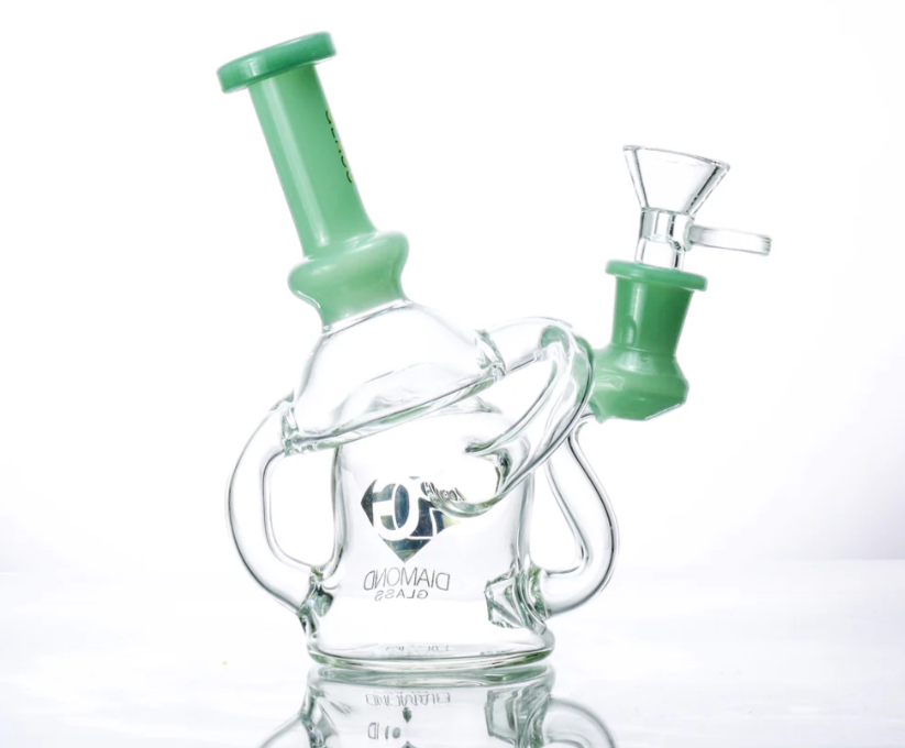 Diamond Glass - 6" Microscope Recycler Bong – Glass City Pipes