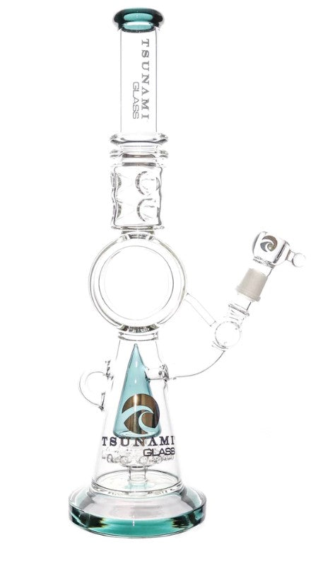 Tsunami 18″ Sprinkler Donut Glass Water Pipe Bong - Green – Glass City ...