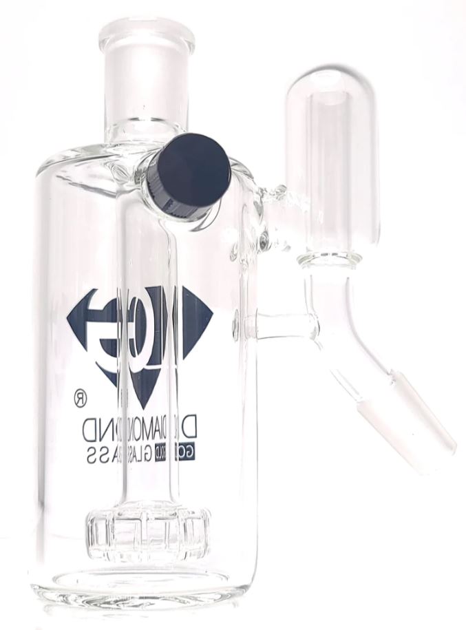 Diamond Glass - 14mm & 45 Degree Ash Catcher w/ Perc & Guard – Glass ...