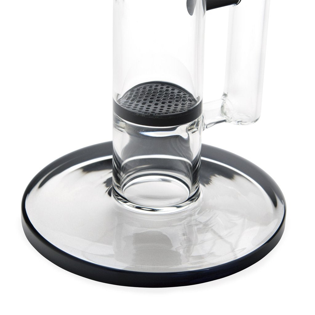 Grav Labs 16 Inch Flared Base Black Accents Glass Bong w/ Honeycomb Pe ...
