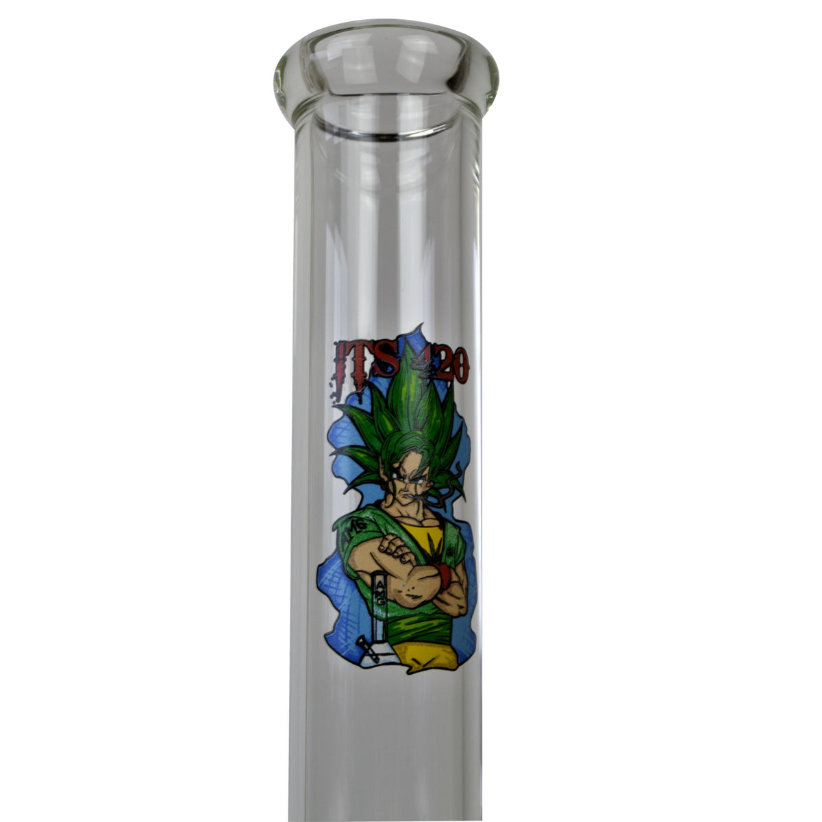 AMG Glass 18 inch Beaker Base Bong w/ Goku Decal - Green – Glass City Pipes