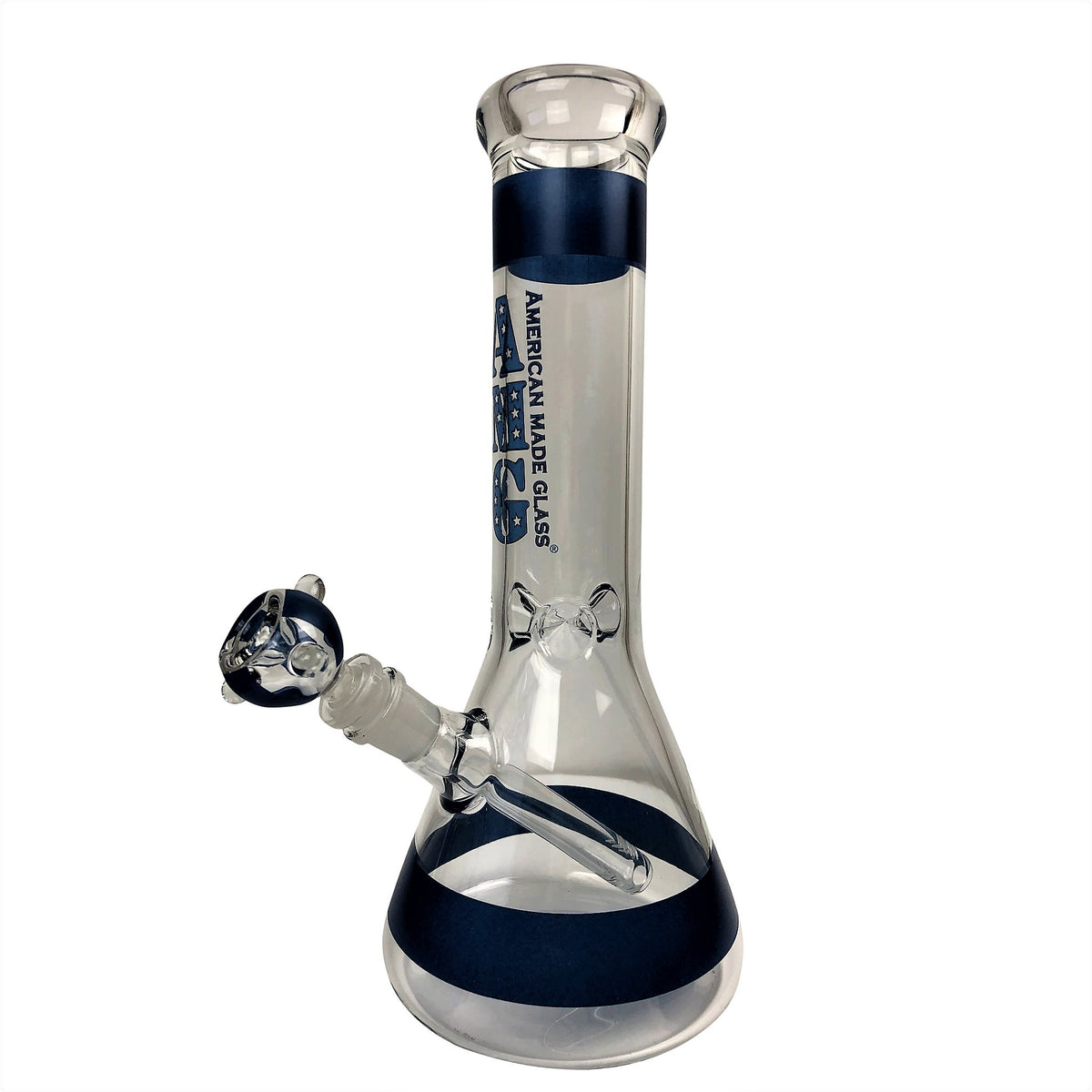 AMG Glass 12 inch Blue Beaker Base Glass Bong – Glass City Pipes