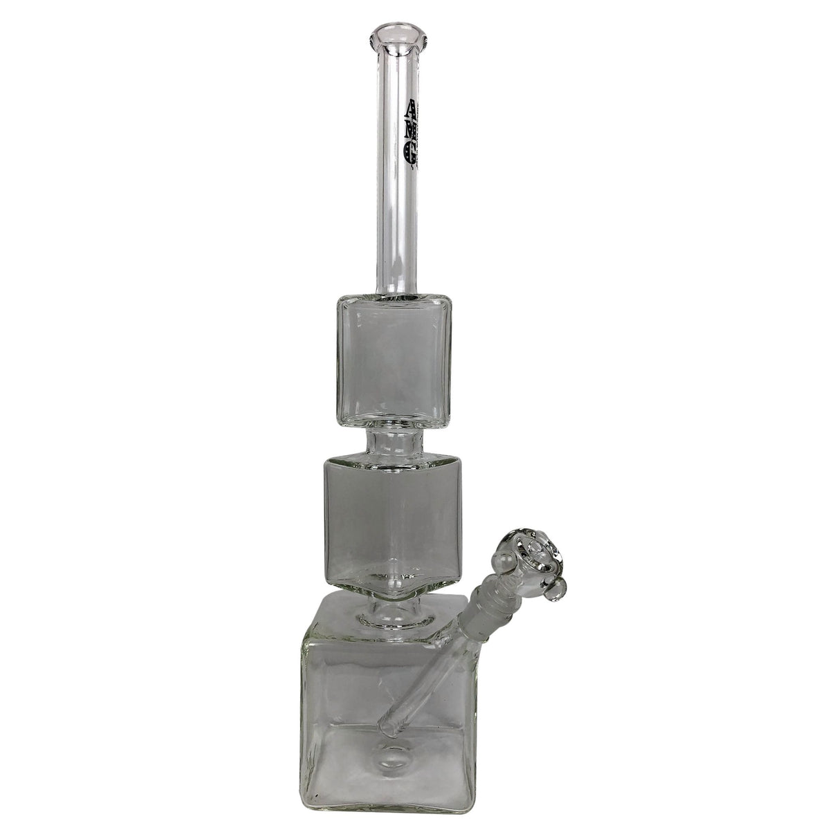 AMG Glass Massive 19 inch Triple Cube Glass Bong Water Pipe – Glass ...