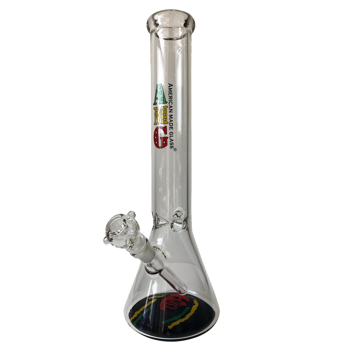 AMG Glass 15 inch Bob Marley Decal Beaker Base Glass Bong – Glass City ...
