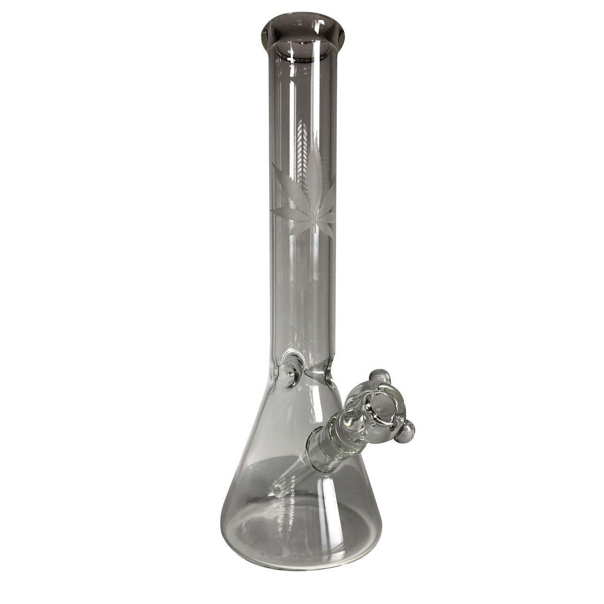 AMG Glass Tall 15 inch Hemp Leaf Beaker Base Glass Bong – Glass City Pipes