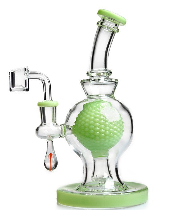 The "Golfer's Delight" Approx. 8" Glass Dab Rig – Glass City Pipes