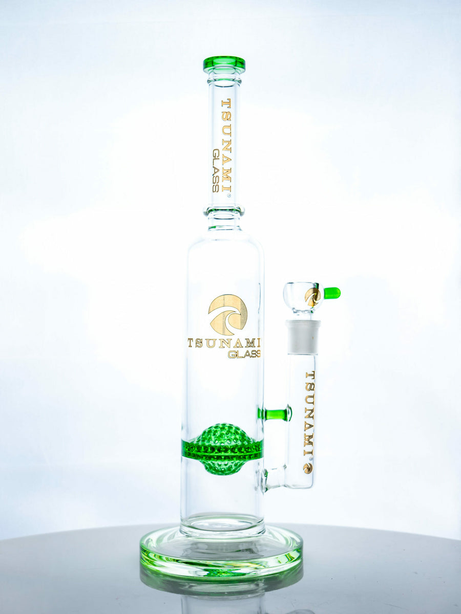 Tsunami 16″ UFO Perc Glass Water Pipe Bong - Green – Glass City Pipes