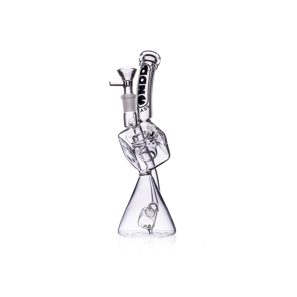 Daze Glass - 10" Recycler Style Cube Perc Glass Water Pipe – Glass City ...