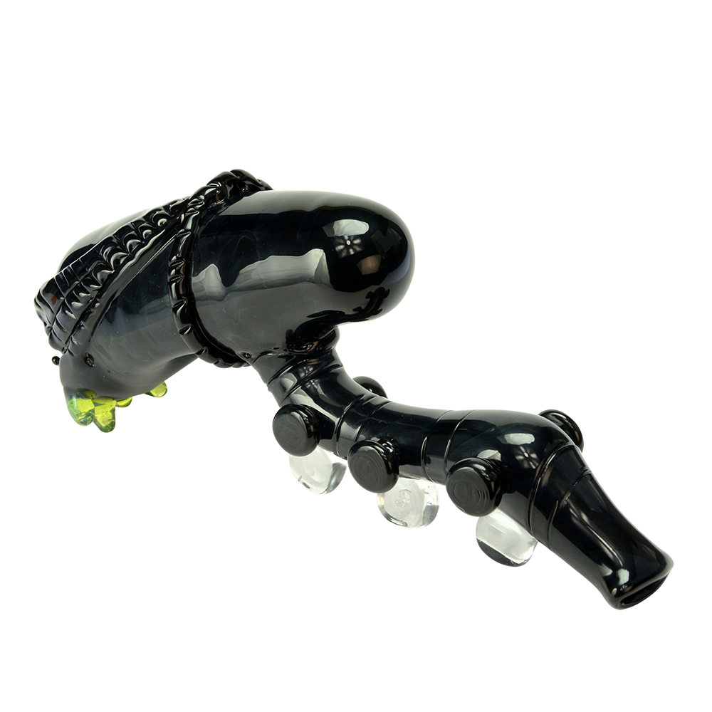 Empire Glassworks Alien Themed Glass Sherlock Hand Pipe – Glass City Pipes