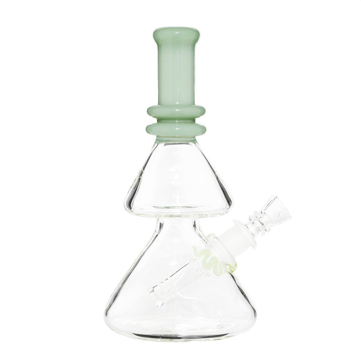 BIO Water Pipe 8" Double Beaker-Dark Green W/ Silver Logo – Glass City ...